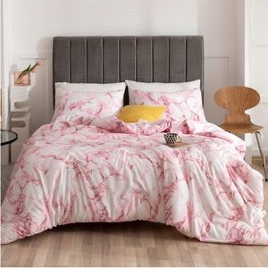 Bedding | Pink Marble Queen Size Comforter Set Bed In A Bag | Poshmark